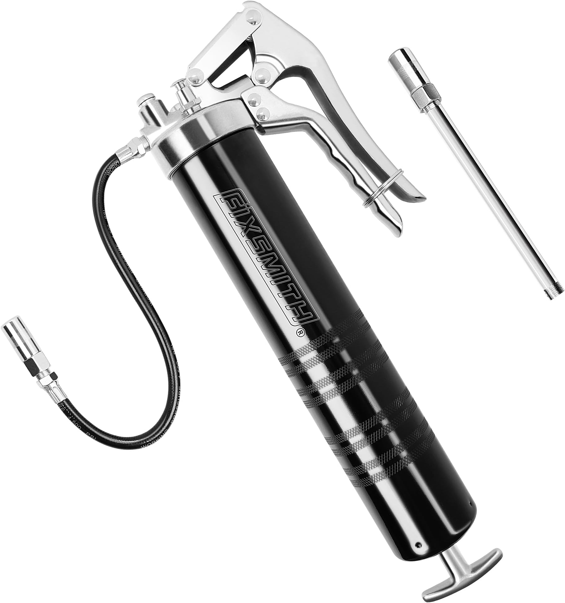 FIXSMITH Grease Gun, 8000 PSI Heavy Duty Pistol Grip Grease Gun Kit ...