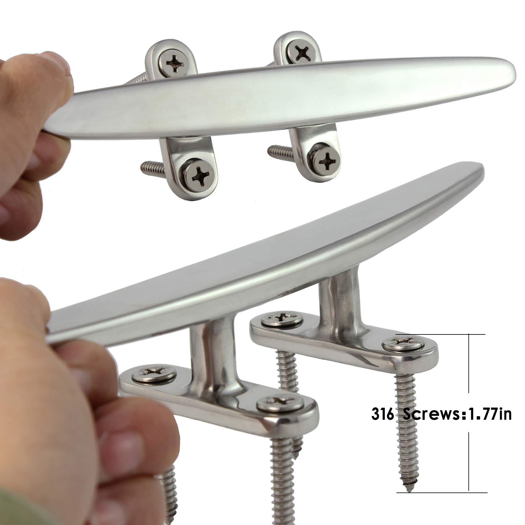 Snapklik.com : VEITHI Boat Cleats Dock Cleats 8 Inch 316 Stainless ...