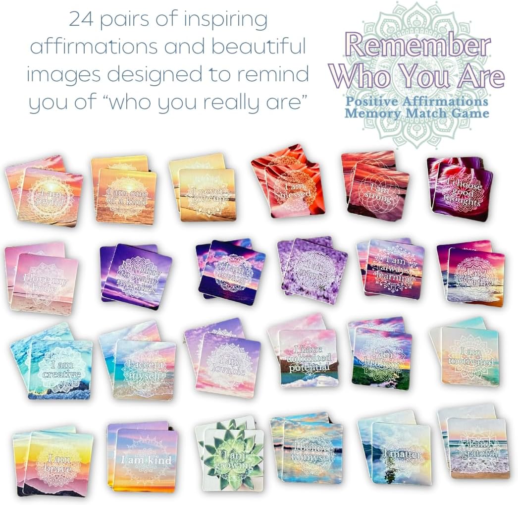 Positive Affirmations Cards Memory Matching Game Philippines | Ubuy
