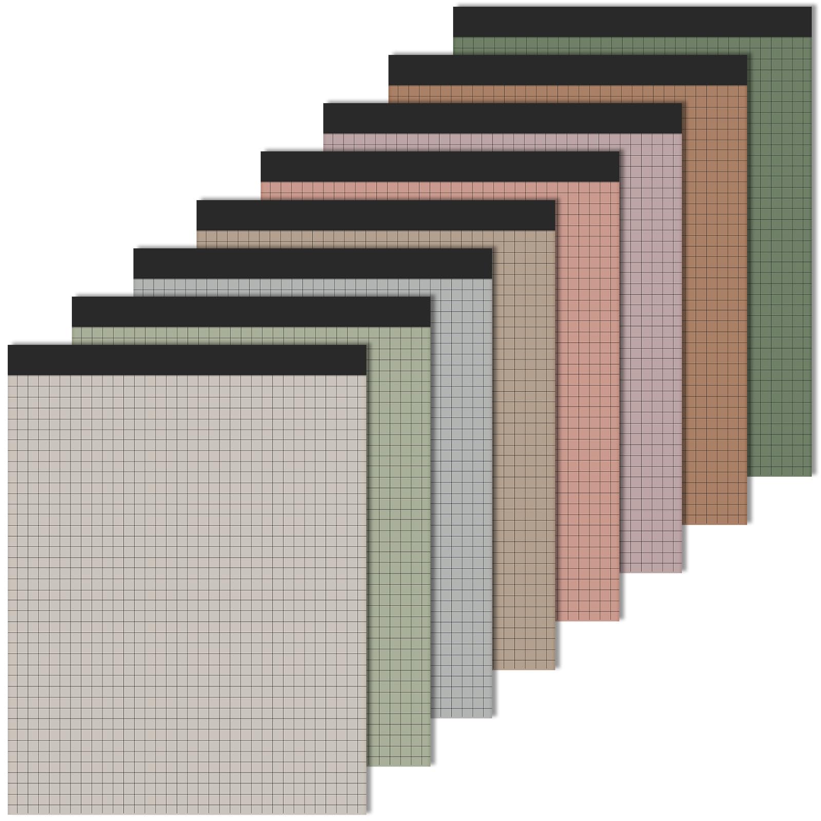 Snapklik.com : Ctosree 8 Pads 8.5 X 11 Inch Quad Legal Notepads Colored ...