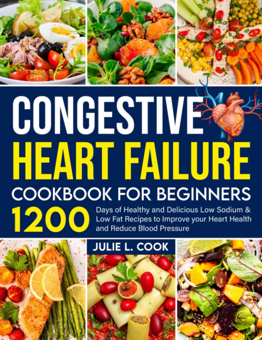 Congestive Heart Failure Cookbook for Beginners: 1200 Days of Healthy ...