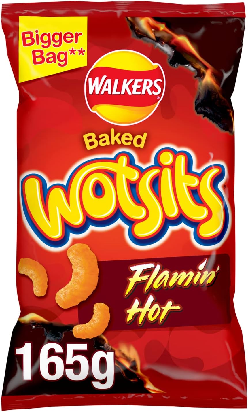 Walkers Wotsits Snacks Flamin' Hot 165g : Amazon.co.uk: Grocery