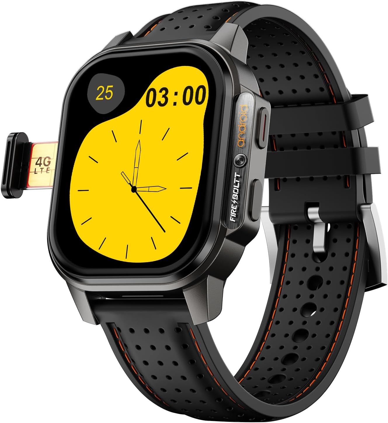 Fire-Boltt Snapp Smart Watch, Selfie Camera, 4G Nano-SIM Slot, 54.1mm ...