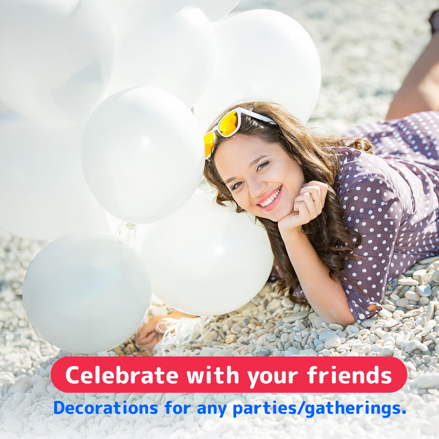 Snapklik.com : Prextex 75 White Party Balloons 12 Inch White Balloons