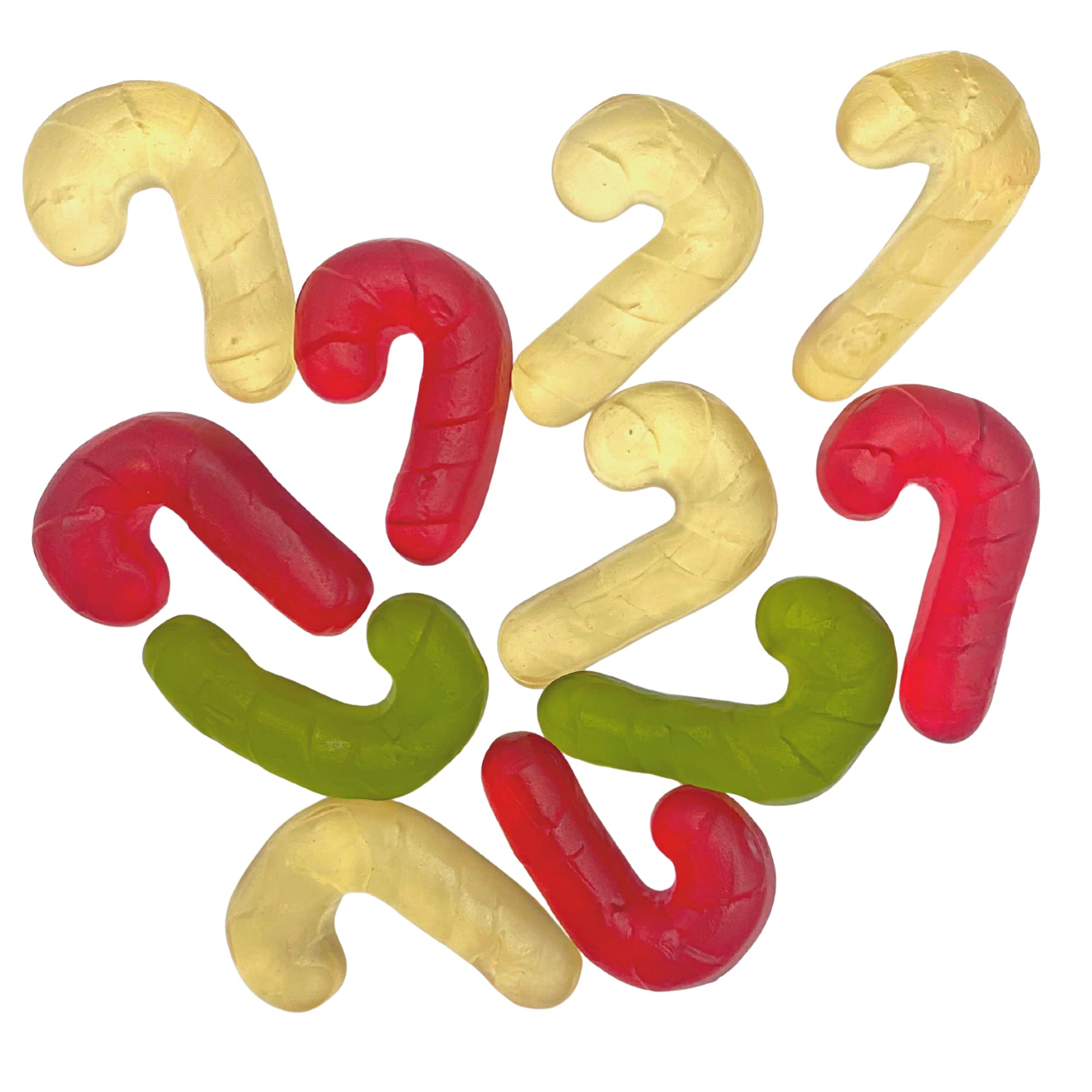 Snapklik.com : 2024 Gummy Candy Canes, Fruit Flavored Red White And ...