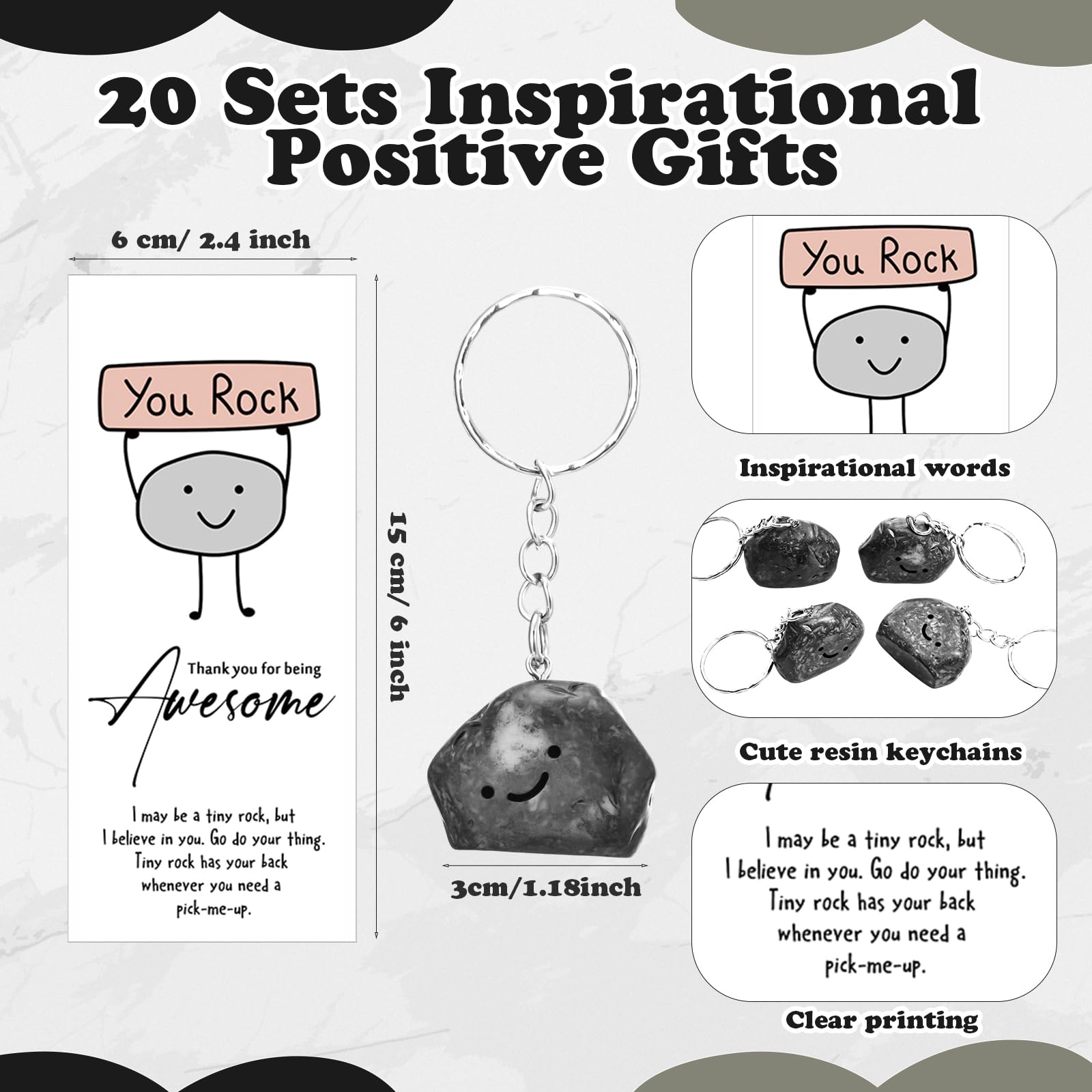 Snapklik.com : 20 Set Motivational You Rock Appreciation Gifts Bulk ...