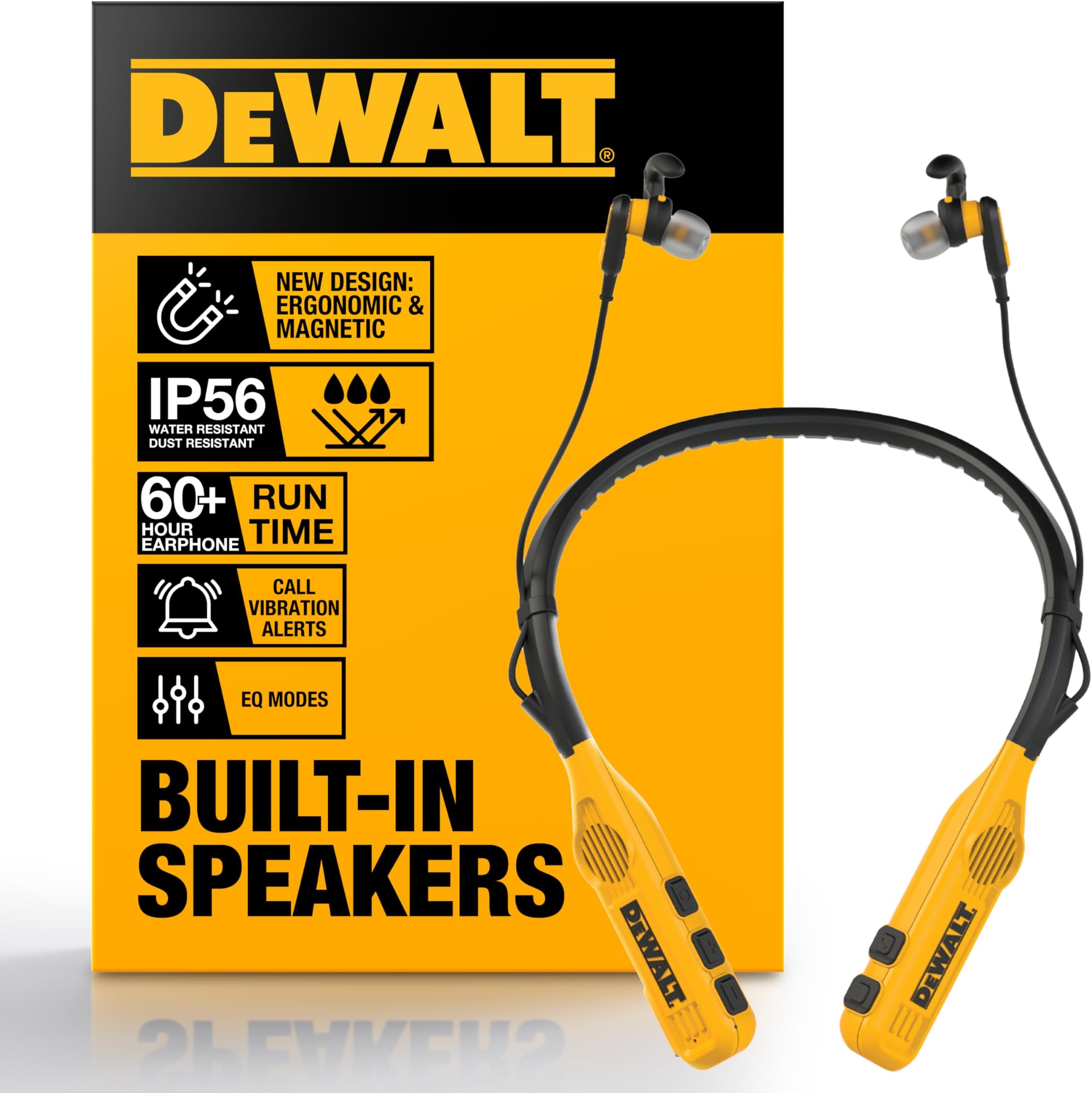 Amazon.com: DEWALT Heavy Duty Bluetooth Jobsite Pro X2 ANC True ...