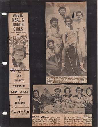 Abbie Neal and the Ranch Girls original Clipping Magazine Photo 1page ...