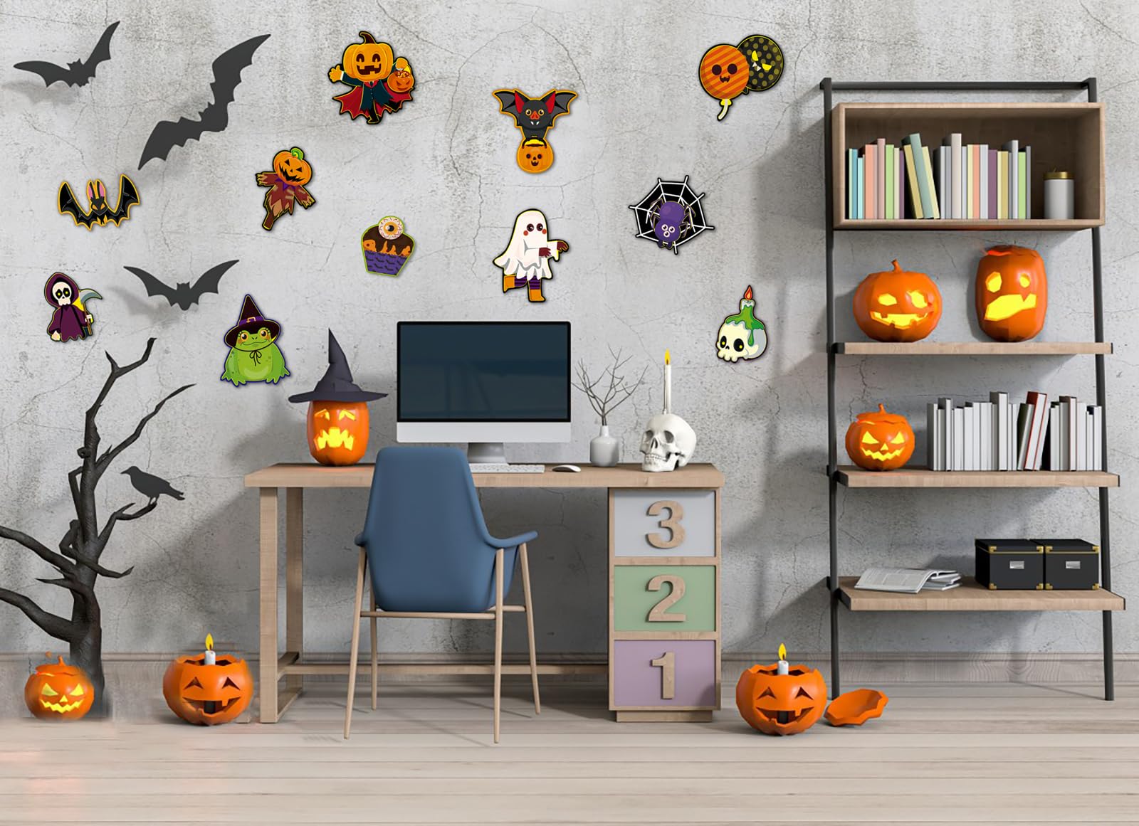Snapklik.com : Halloween Bulletin Board Decorations For Classroom 45PCS ...