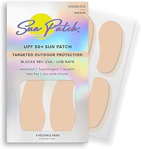 Amazon.com: Sun Patch, Reusable Under Eye Sunblock Patches, 100% Silicone Sunscreen Under Eye ...