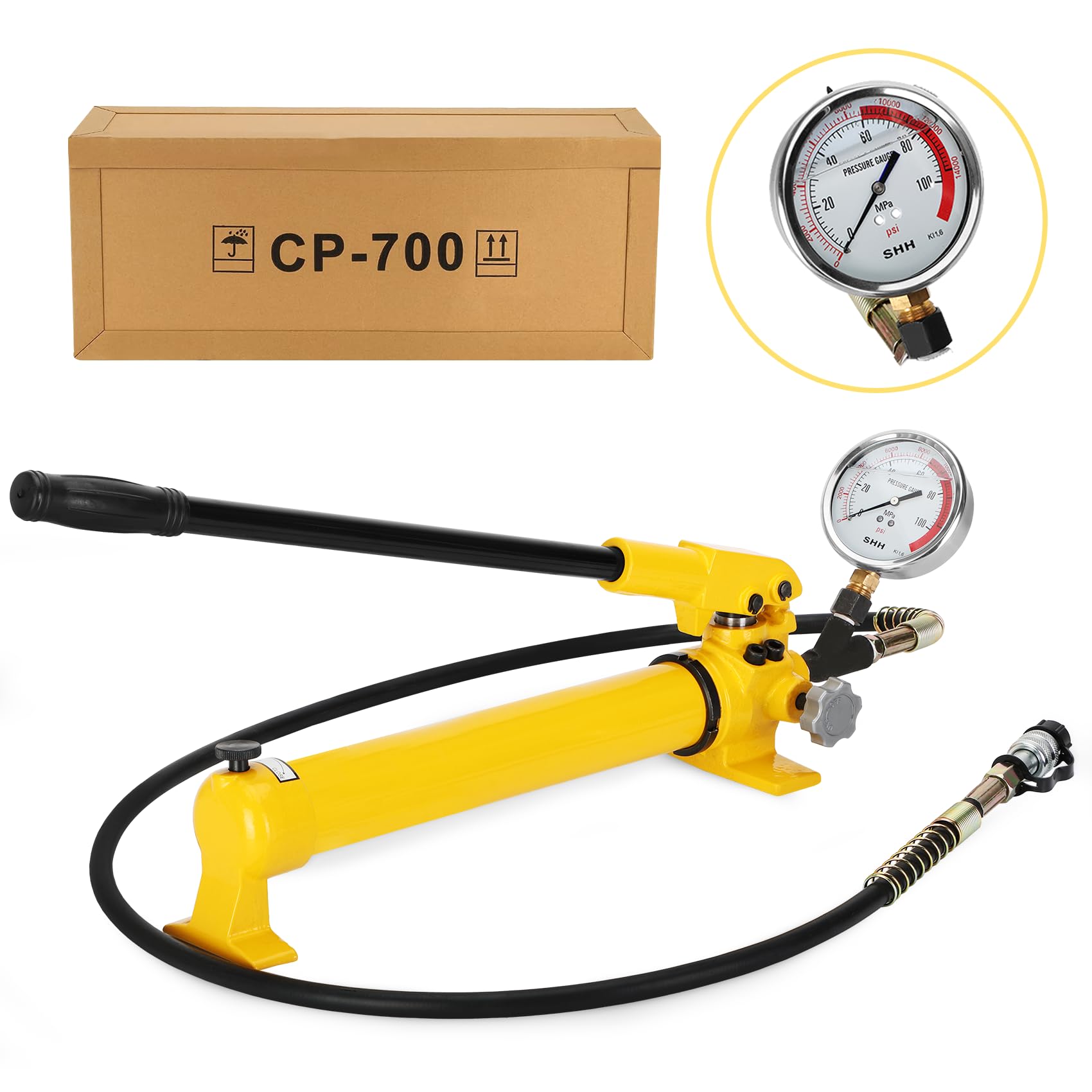 Snapklik.com : CP-700 Hydraulic Power Hand Pump,2 Speed 900cc High ...