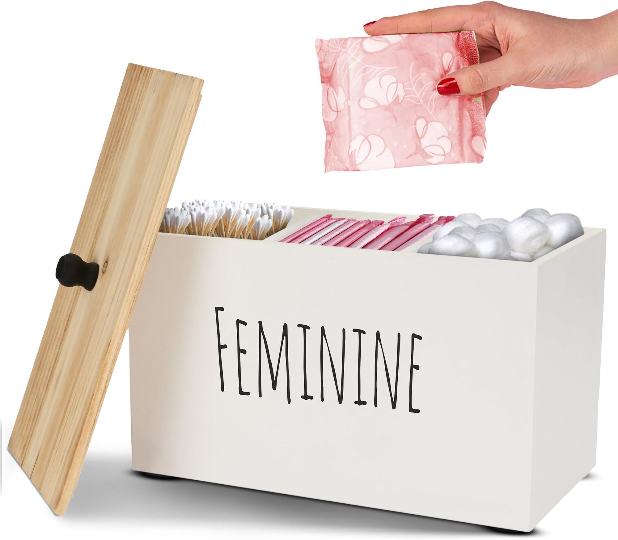 Amazon.com: Tampon Holder for Bathroom, Farmhouse Pad Orgainzier ...