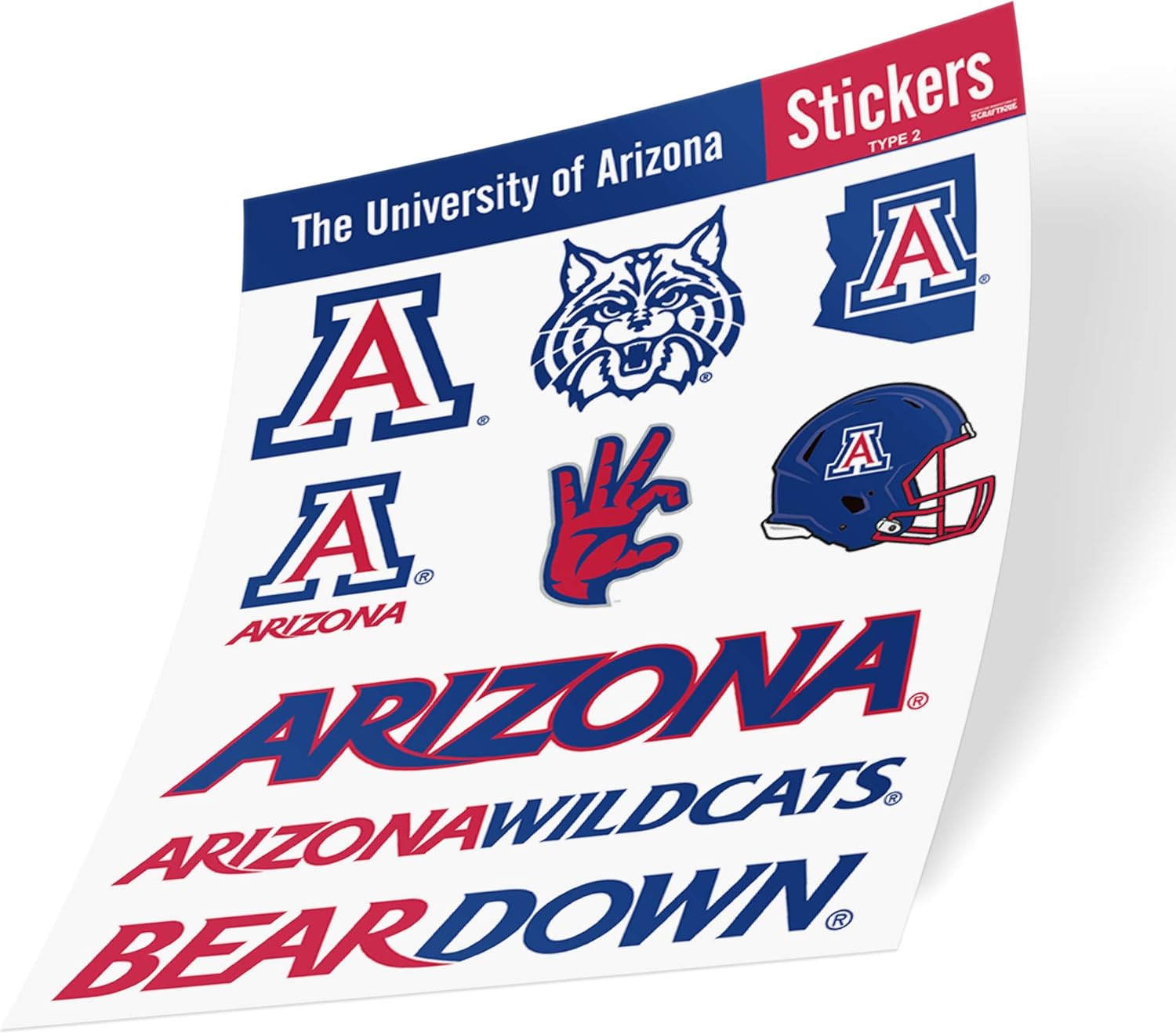 Amazon.com: University of Arizona Sticker Wildcats UA Stickers Vinyl ...