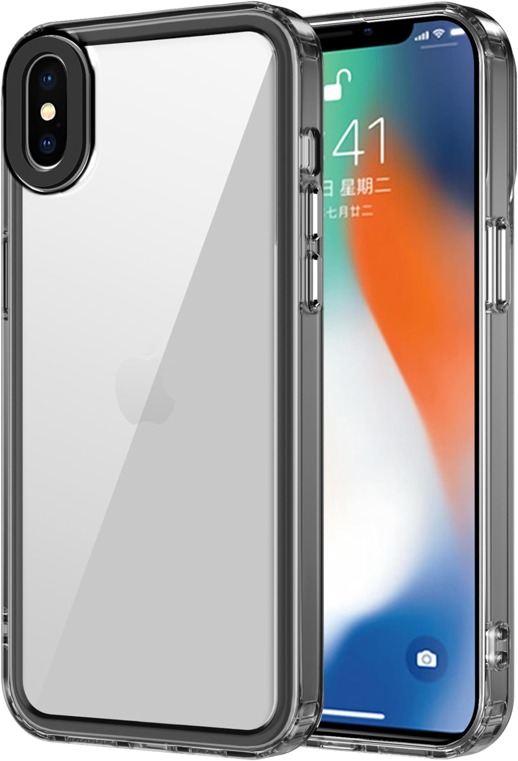 amazon basics Back Case Cover for iPhone X (TPU + PC_Black) : Amazon.in ...