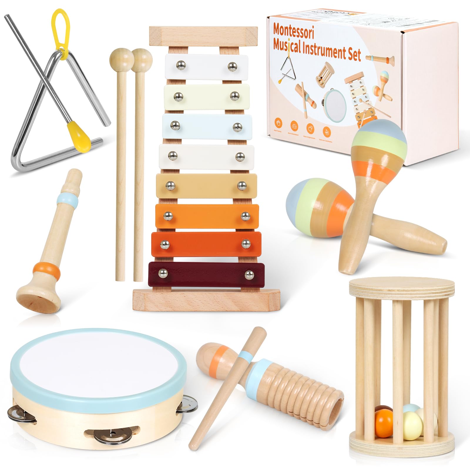 Amazon.com: Ocinone Toddler Musical Instruments - Montessori Musical ...