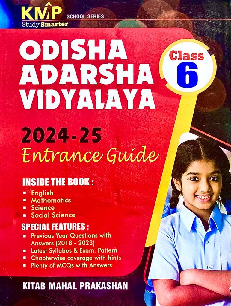 ODISHA ADARSHA VIDYALAYA CLASS 6 2024-25 Entrance Guide ENGLISH MEDIUM ...