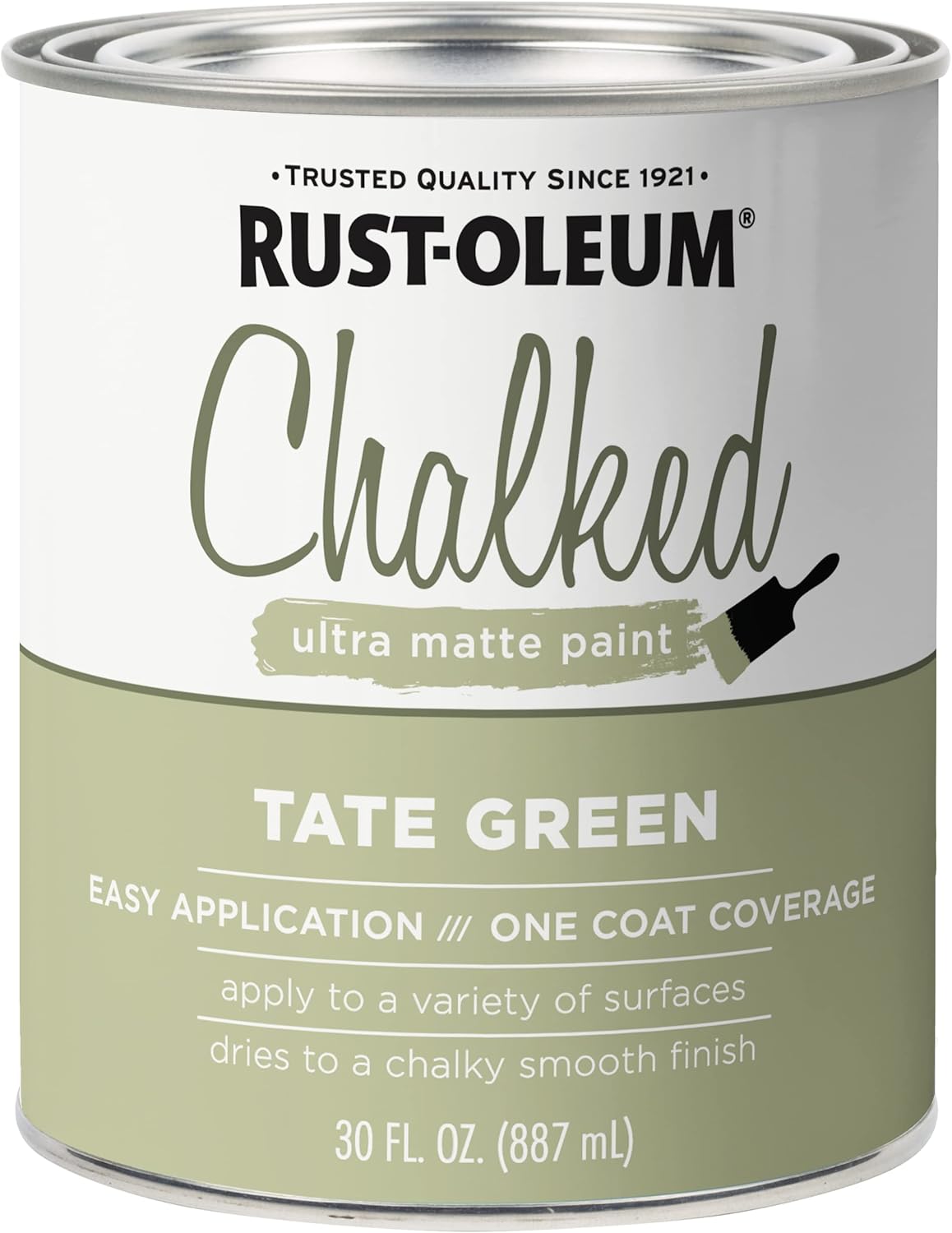 Rust-Oleum 371674 Chalked Ultra Matte Paint, 30 oz, Tate Green, (Pack ...