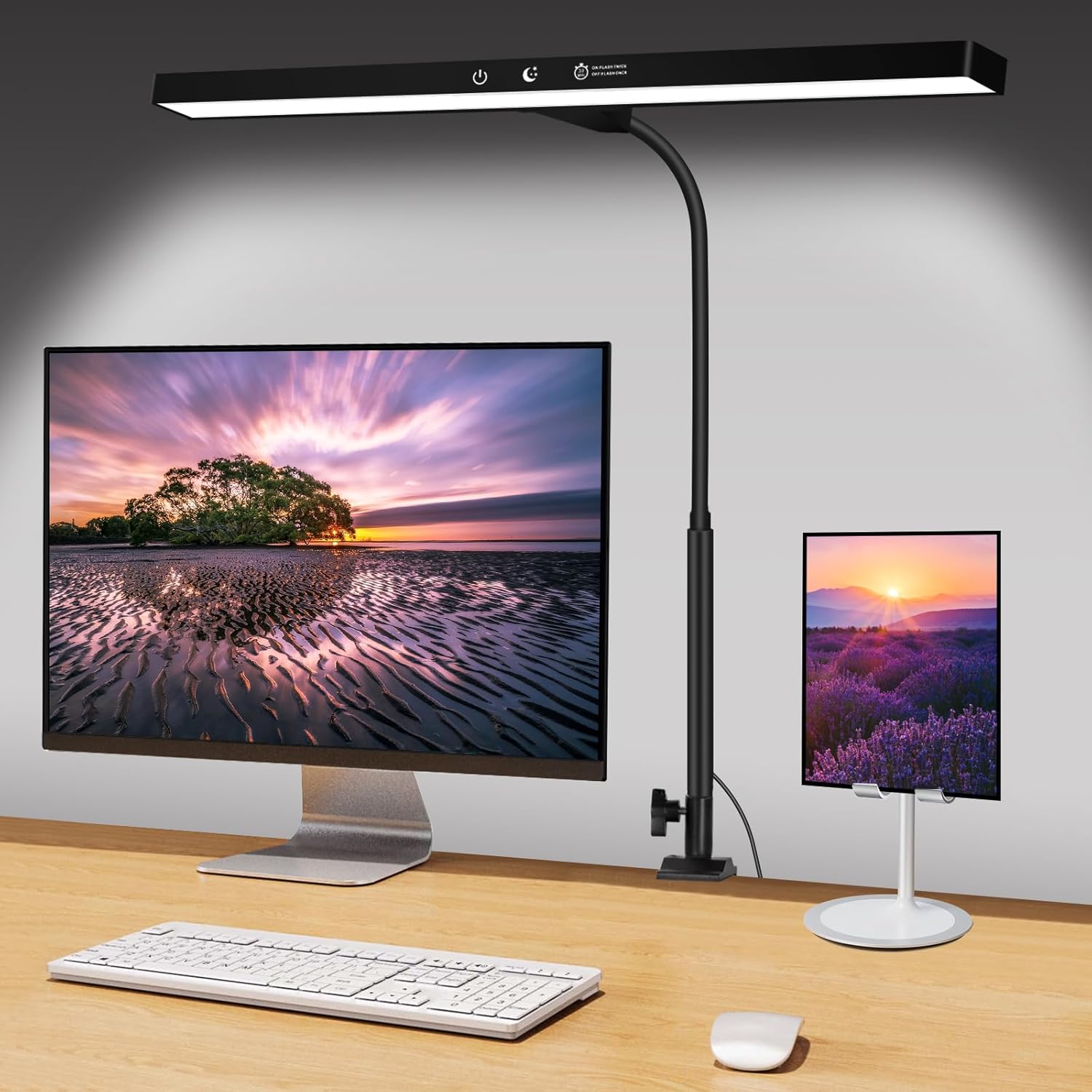 Amazon.com: BRISON LED Desk Lamp for Home Office, 1500LM Brightest Desk ...