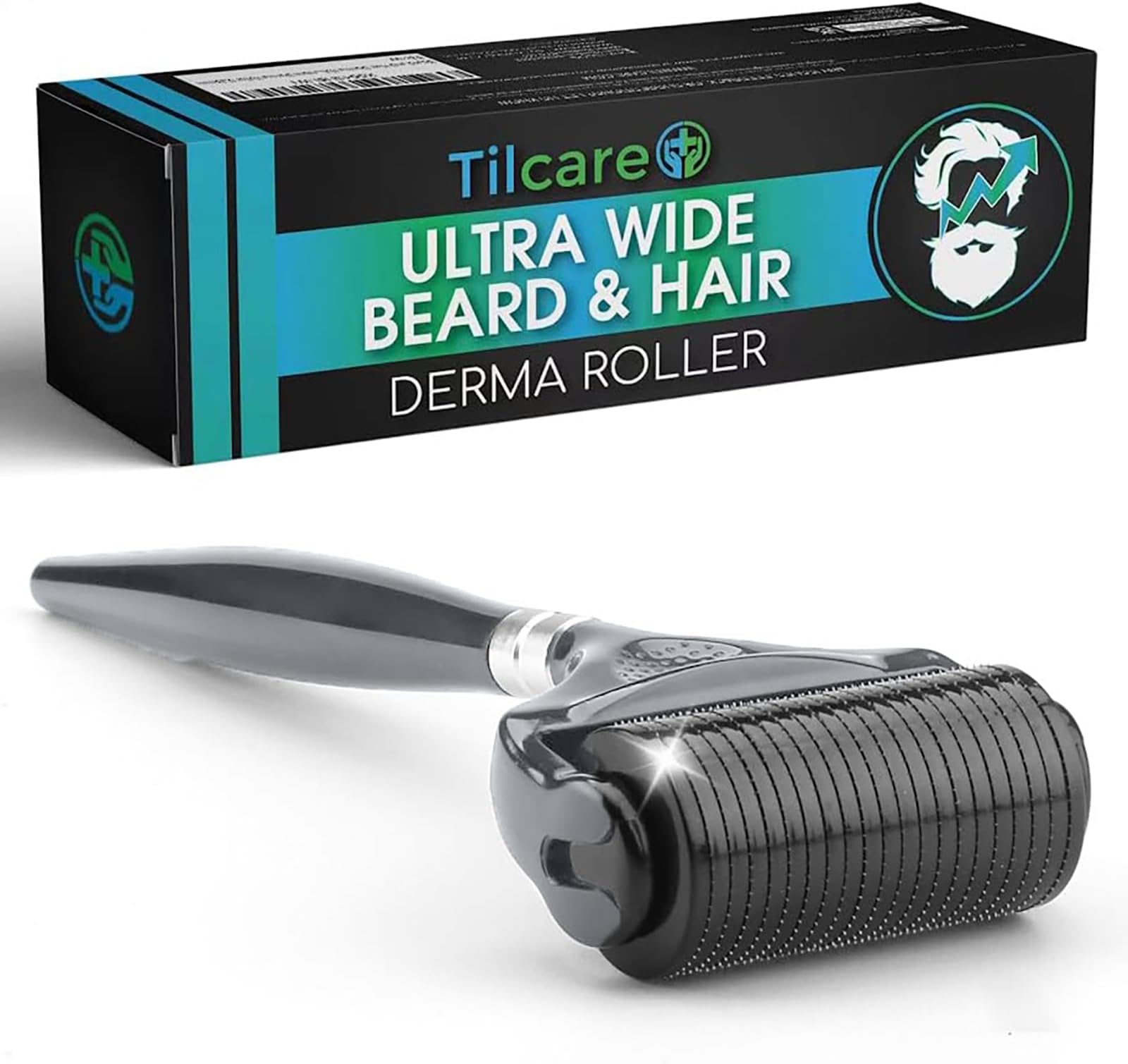 Amazon.com : Beard and Hair Ultra Wide Derma Roller (1Pack) by Tilcare ...