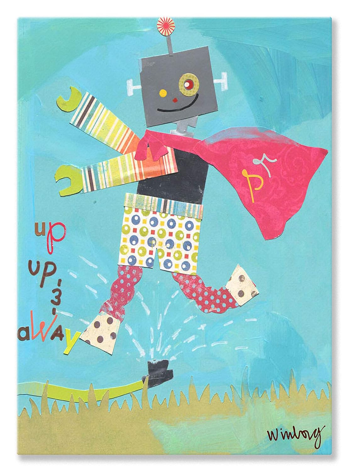 Oopsy daisy Superhero Robot Stretched Canvas Wall Art by Winborg ...