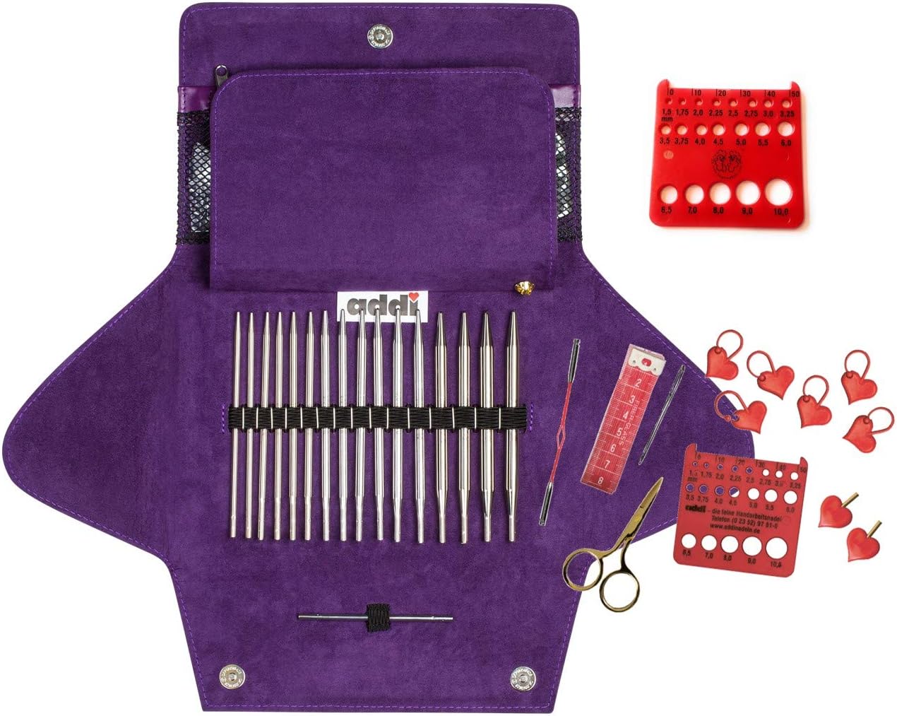 Addi Lace Long Etui, Metall, Purple/Pink/Silver, 25 x 17 x 3.5 cm ...