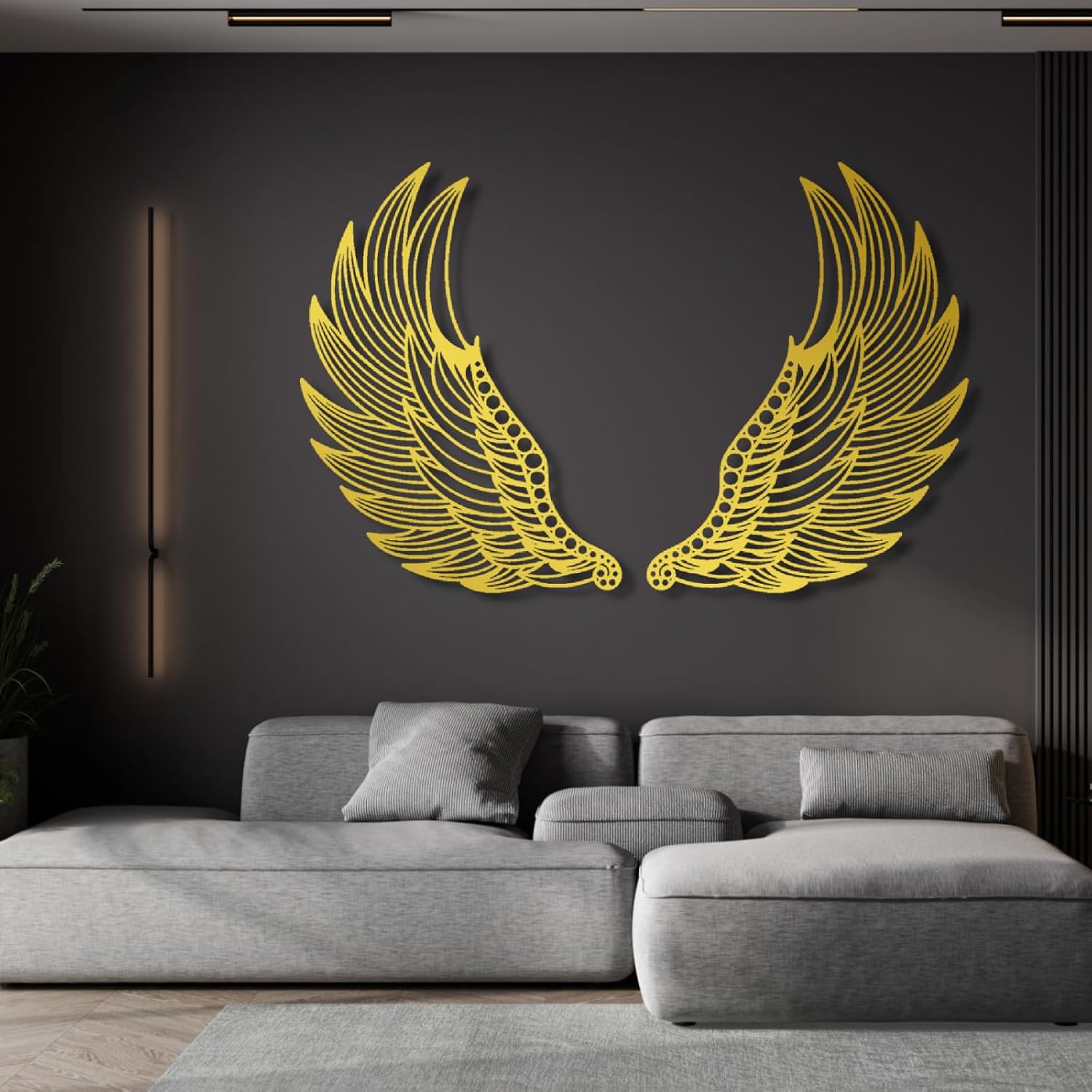 Amazon.com: Metal Wall Art, Metal Angel Wings Wall Decor, Angel Wings ...