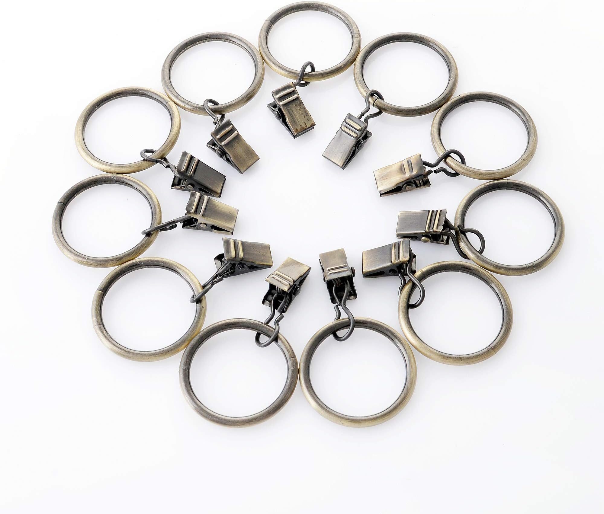 Buy amazon basics 1' Curtain Clip Ring, Set of 7, Black Online at Low ...