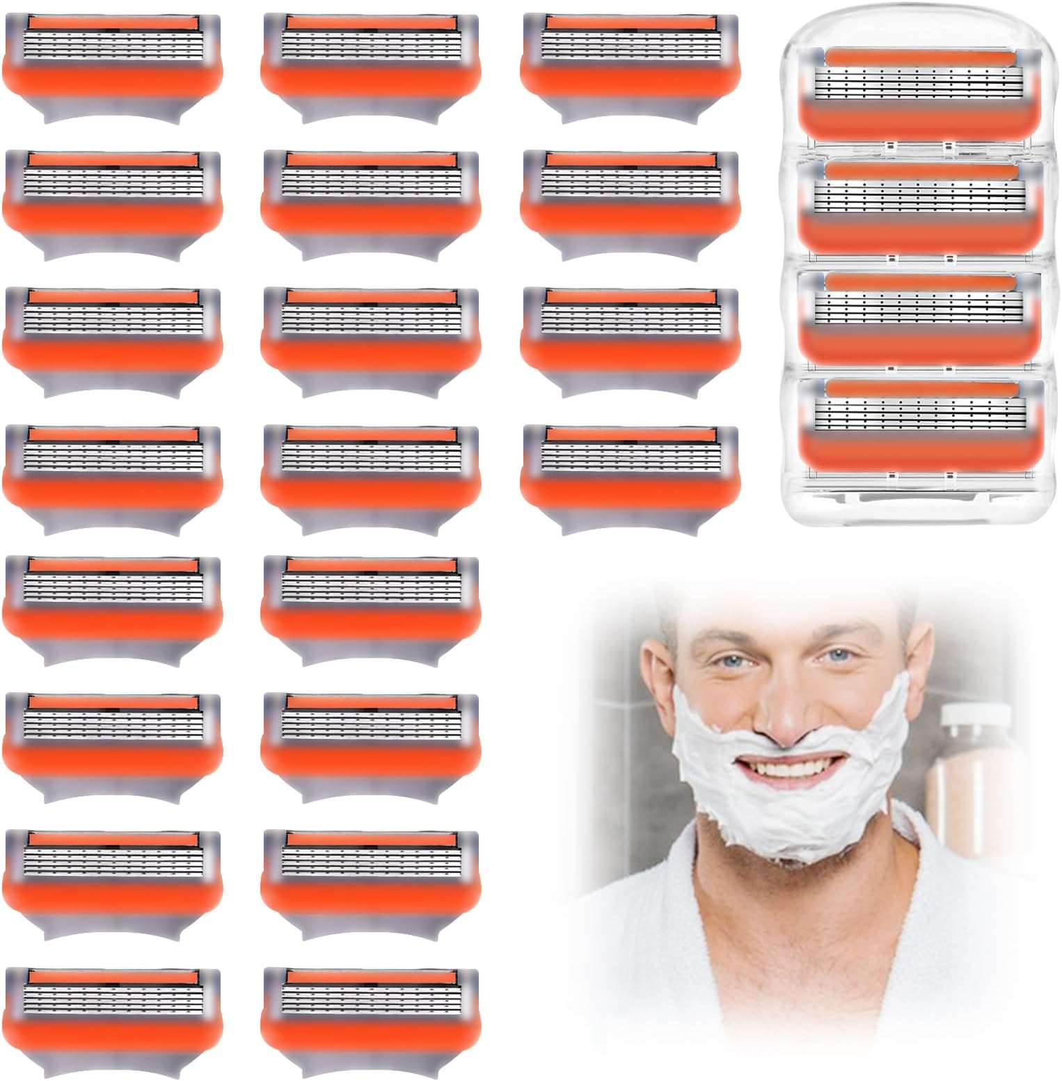 Amazon.com: 24Pcs Fusion 5 Razor Blades Refills,Fusion 5 Razor Blades ...