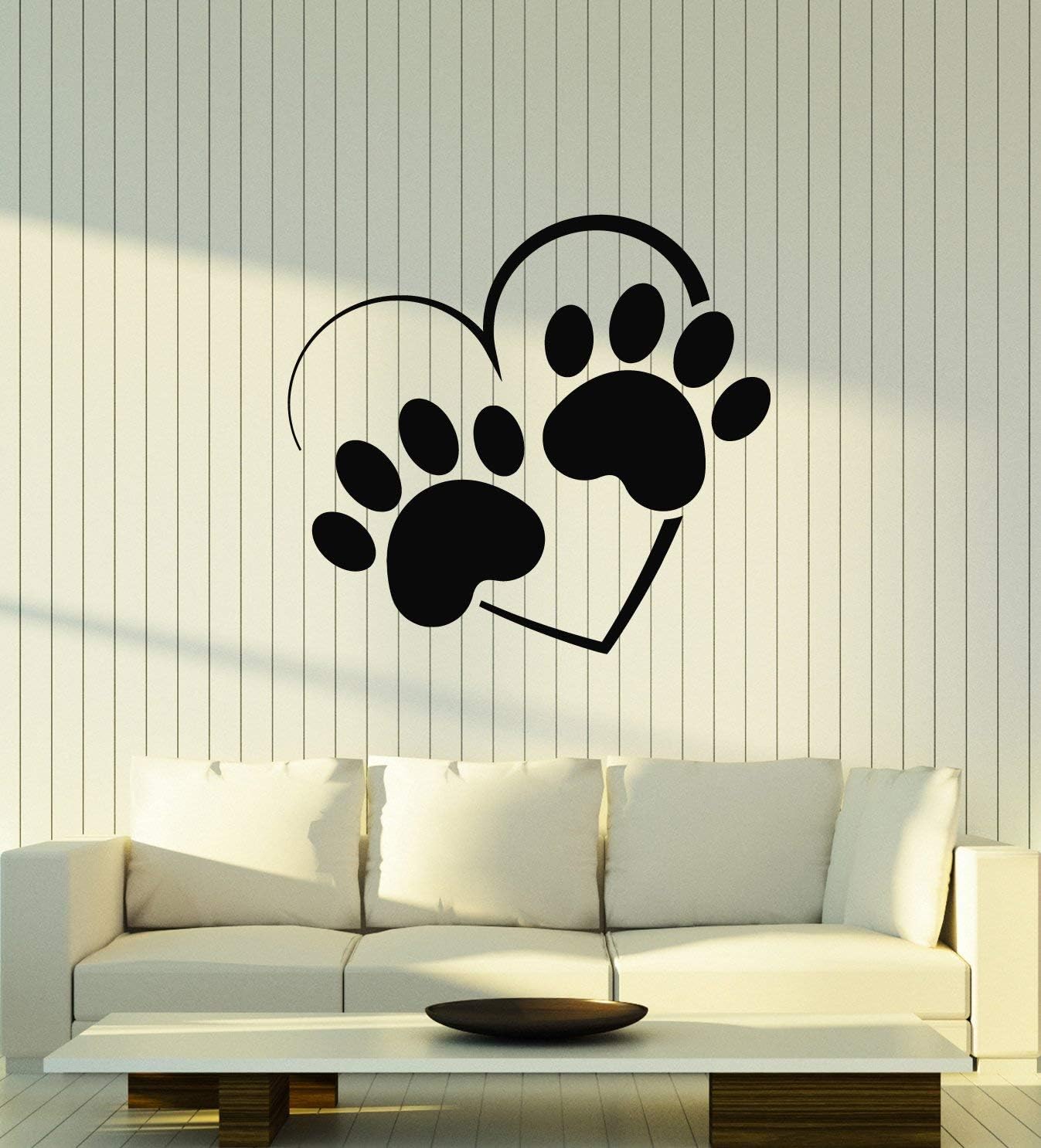 Amazon.com: Vinyl Wall Decal Grooming Pets Paw Print House Animals Love ...
