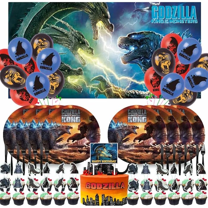 Buy Godzilla The King of Monsters Party Supplies Backdrop Movie ...