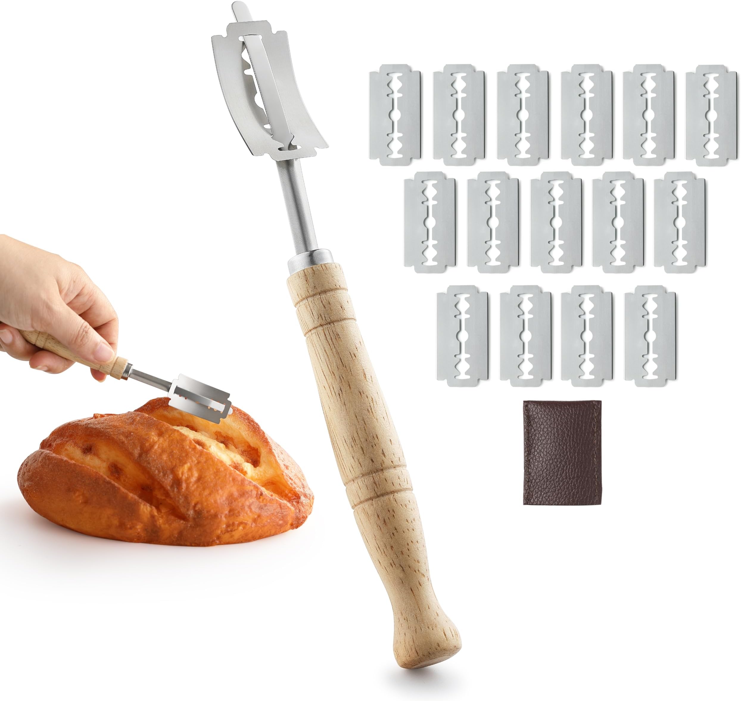Amazon.com: JJOO Bread Scoring Tool, Stainless Steel Bread Lame, Hand Crafred Bread Lame Dough ...