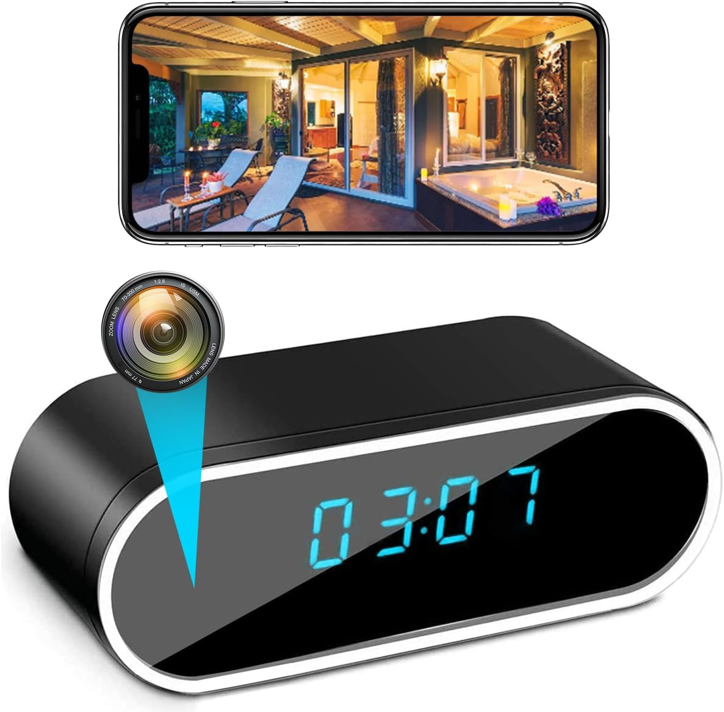 Amazon.com : Hidden Camera Wall Clock, HD 1080P Security Spy Camera ...