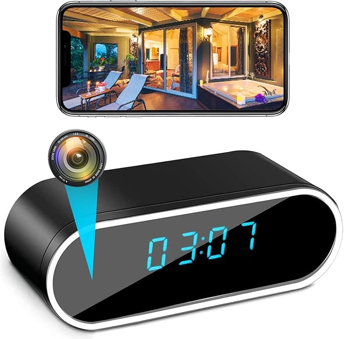 Amazon.com : braosusner Clock Hidden Camera HD 1080P WiFi Wireless Spy ...