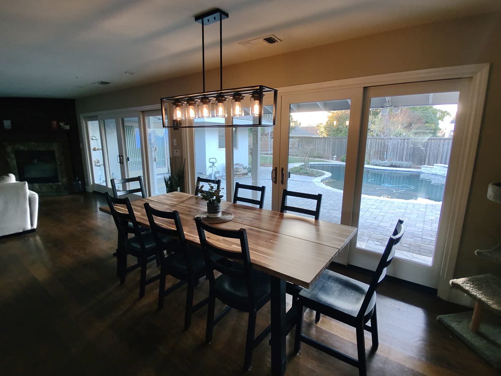 $9/mo - Finance Mayful Flush Mount Ceiling Light Fixture, Black Metal ...