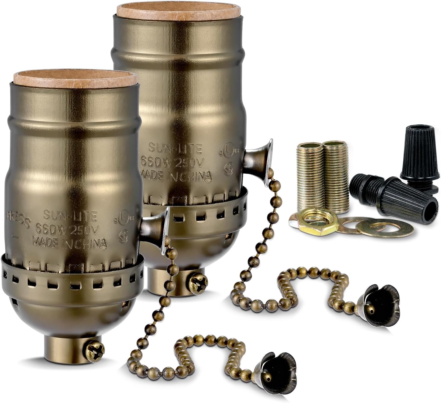 B&P Lamp® 2-Light S Type Cluster Body with Pull Chain Sockets - Amazon.com