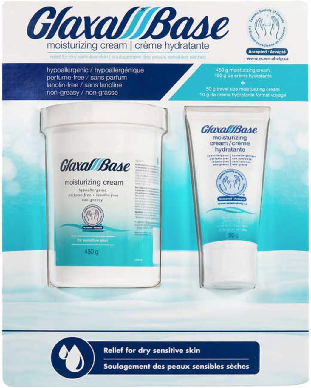 Glaxal Base?Moisturizing Cream Value Pack 450g+50g travel size by ...