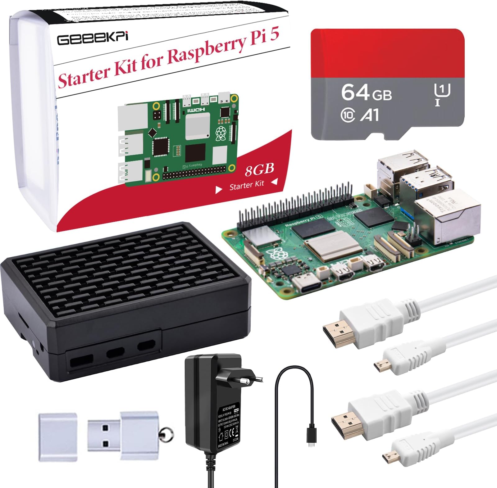 Marstudy Raspberry Pi 4 Model B Starter Kit – 64 GB Auflage, Raspberry Pi 4B / Raspberry Pi OS ...