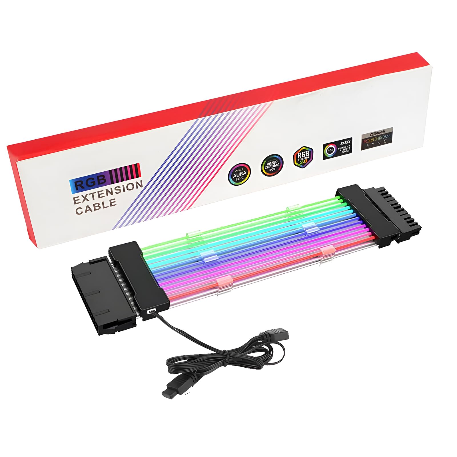 Snapklik.com : HSZJsto RGB PC Cable - 24 Pin ATX Addressable Power ...