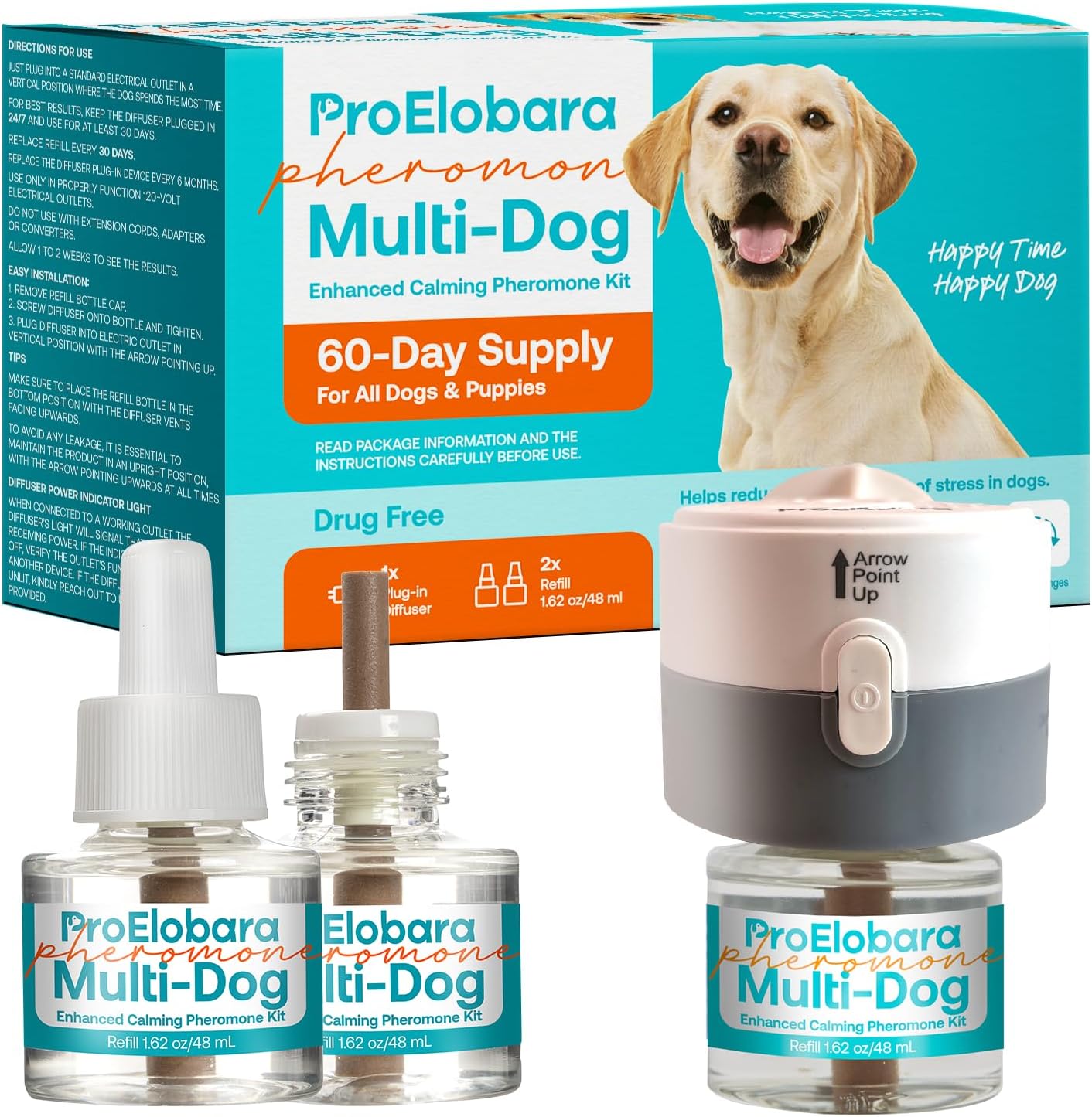 Dog Calming Anxiety Relief Diffuser: Comfort Dog Pheromone Calming Plug ...