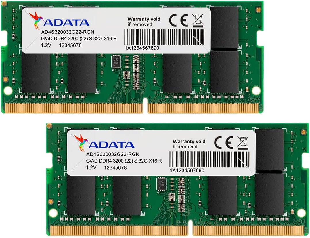 ADATA Premier 32GB (2x16GB) DDR4 3200MHz CL22 PC4-25600 260-Pin SODIMM ...