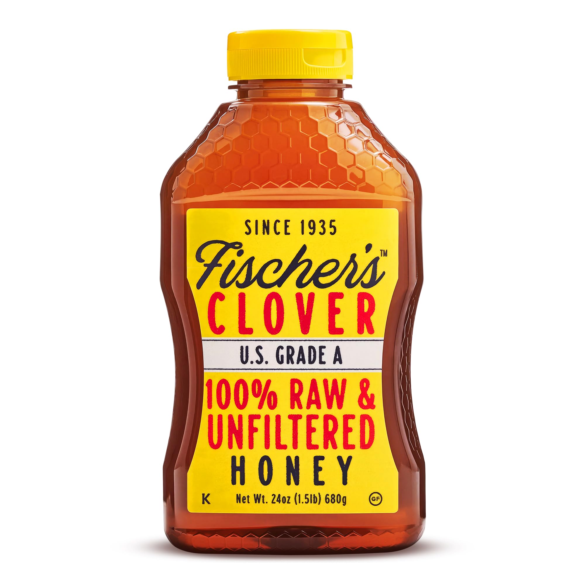 Snapklik.com : Fischers 100% Pure Clover Honey Unfiltered Raw Honey, 24 ...