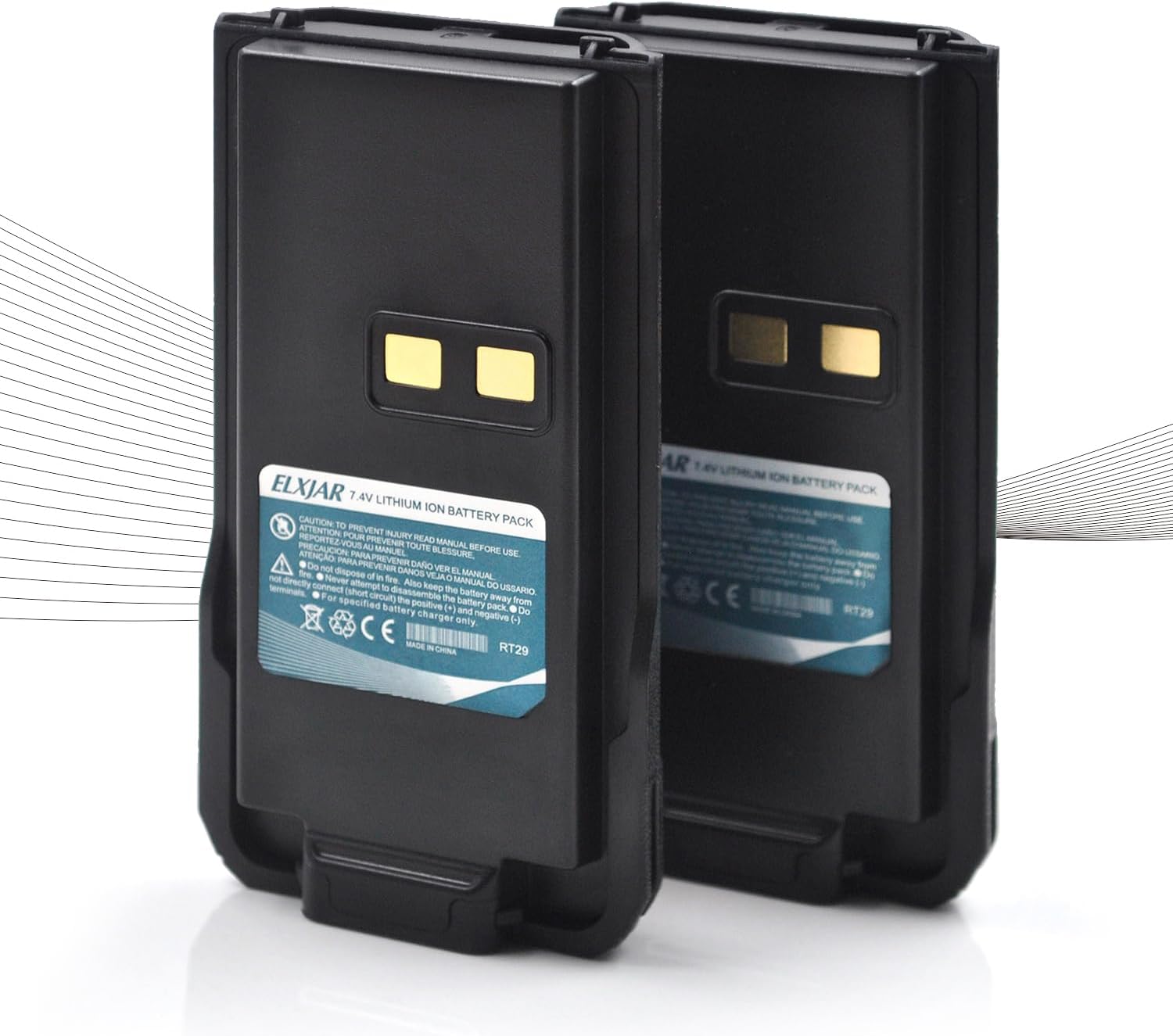 Amazon.com: ROWSHEP (2-Pack) 7.4V 3200mAh Li-ion Battery Replacement ...