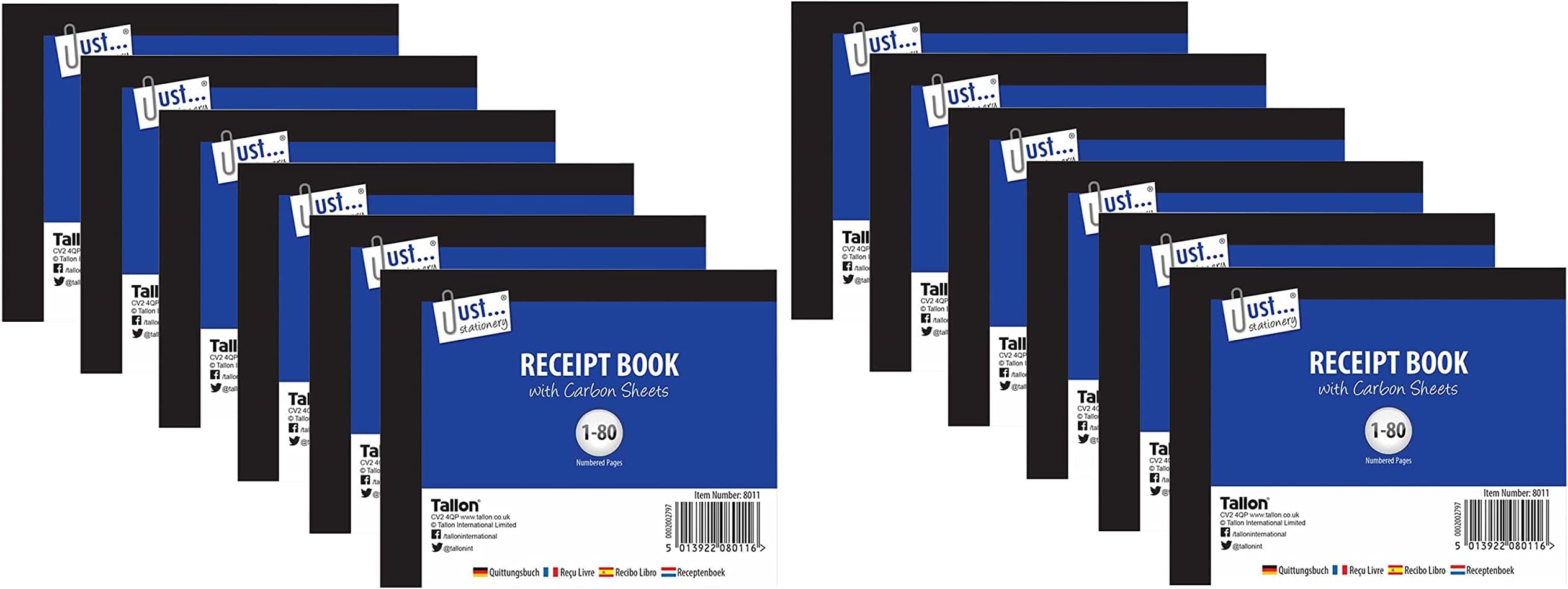 Multiple Packs of Receipt Book with Carbon Sheets 1 – 80 Pages Numbered ...