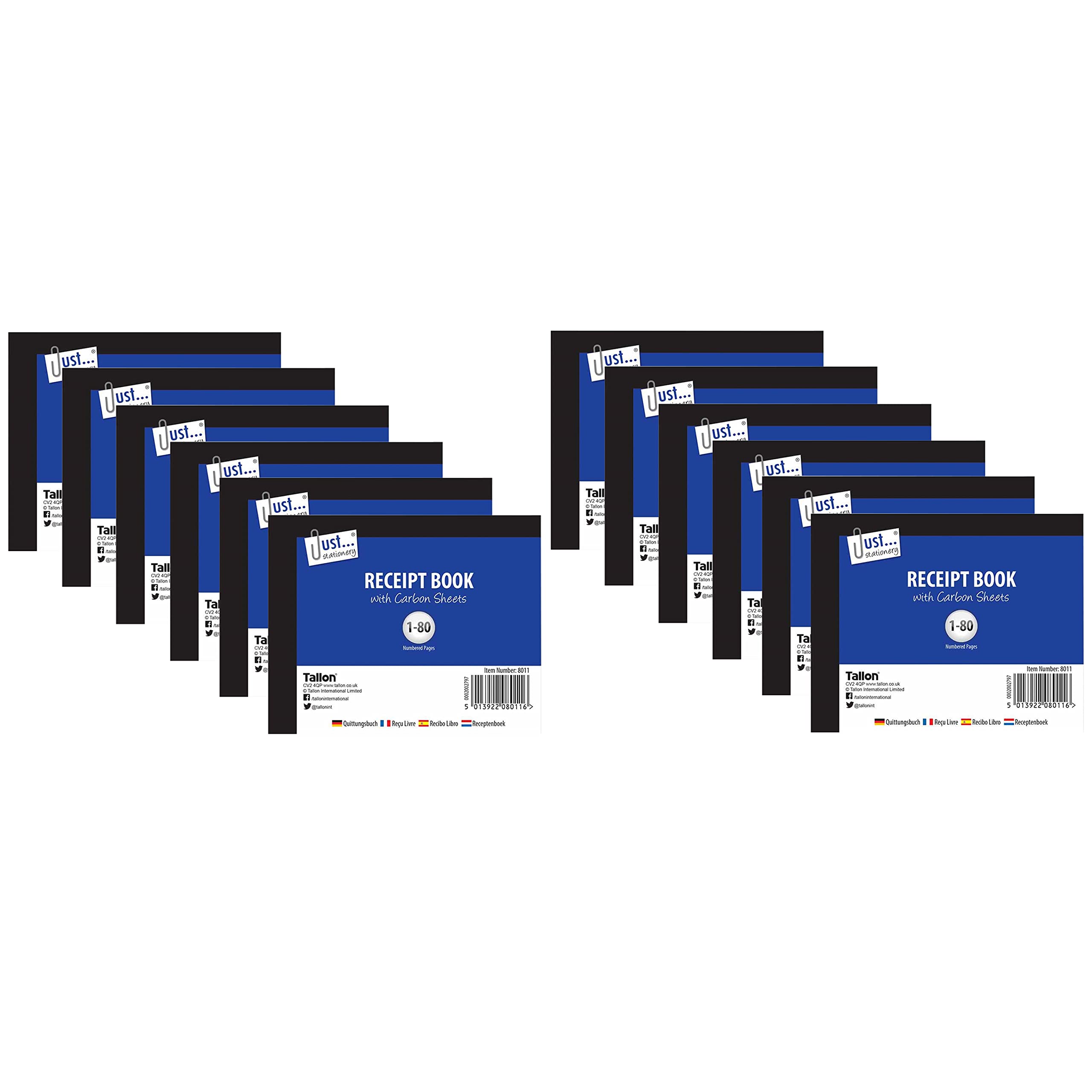 24 Packs of Receipt Book with Carbon Sheets 1 – 80 Pages Numbered Set ...