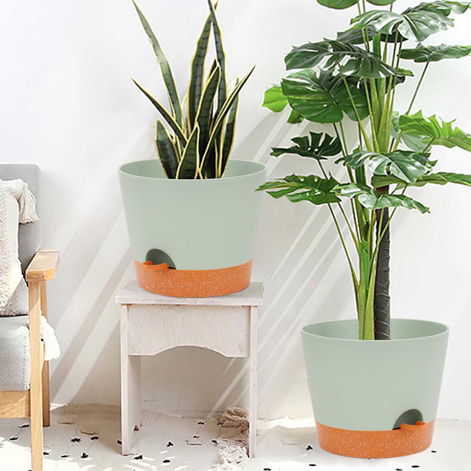 Snapklik.com : GARDIFE 12 Inch Plant Pots, Planters, Self Watering Pots ...