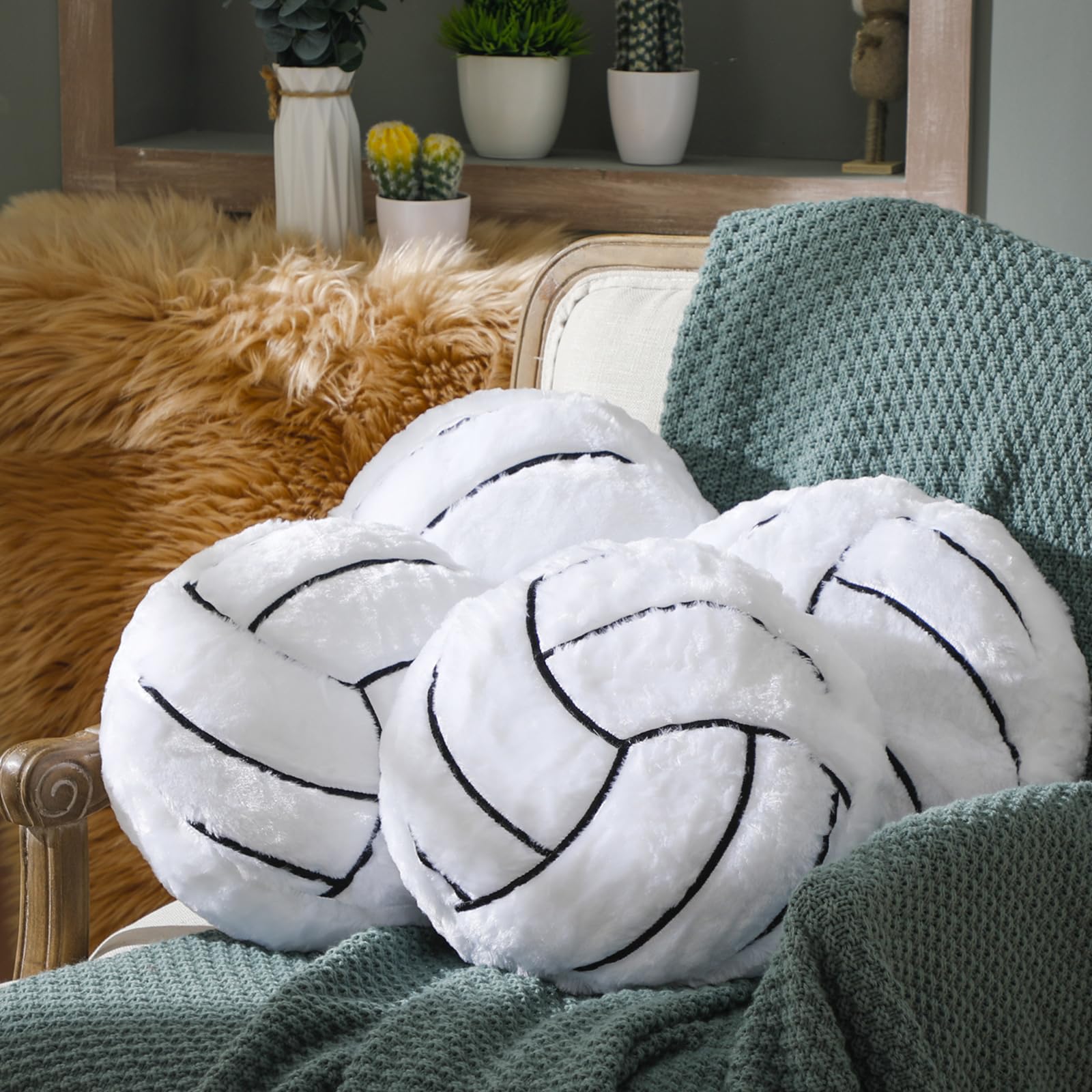 Amazon.com: Gerrii 4 Pcs Basketball Softball Football Soccer Volleyball ...