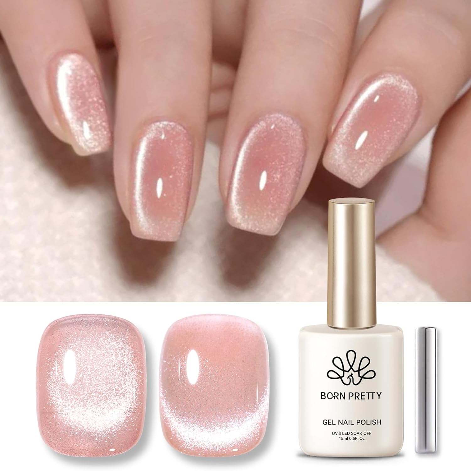 Amazon.com: Born Pretty Magnetic Gel Nail Polish Jelly Cat Magnetic Eye ...