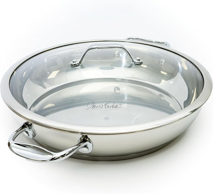 Amazon.com: David Burke Splendor 12.5" Fry Pan – Thick Solid Steel Side ...