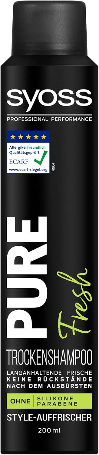 Syoss Trocken-Shampoo Pure Fresh, 1er Pack (1 x 200 ml) : Amazon.de ...