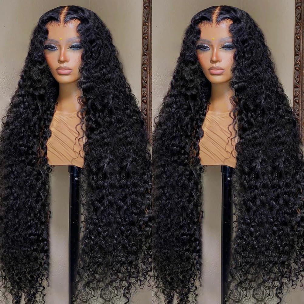 Amazon.com : Water Wave Lace Front Wigs Human Hair Wigs for Women HD ...